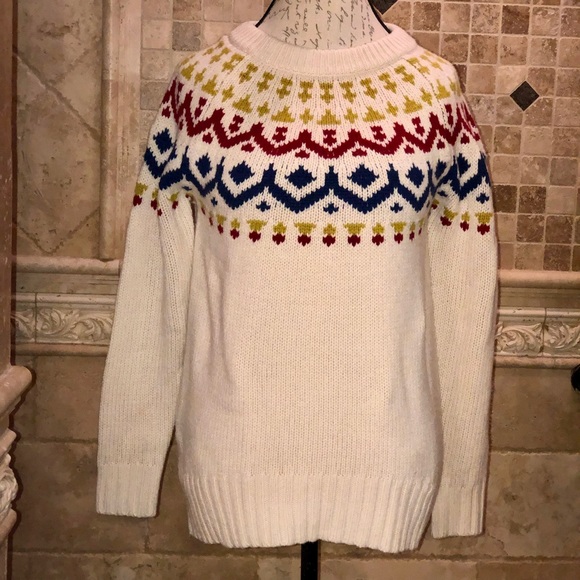 J. Crew | Sweaters | J Crew Fair Isle Ivan Crewneck Wool Knit Sweater ...